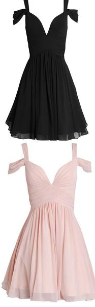 Selling Off Shoulder Chiffon Simple Elegant Freshman Homecoming Prom ...